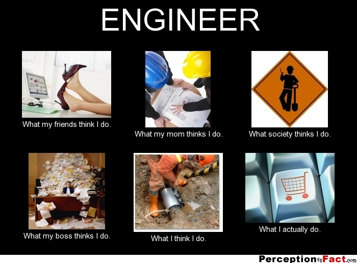 ENGINEER... - What people think I do, what I really do - Perception Vs Fact